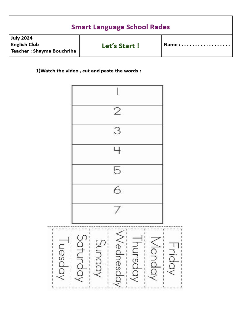English Club Activities for Kids | PDF