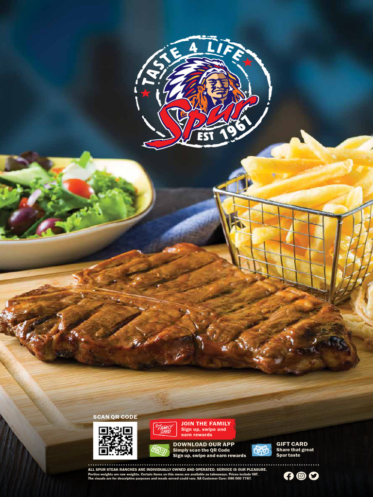 Spur Steak Ranch Menu Highlights | PDF | Hamburgers | Sauce