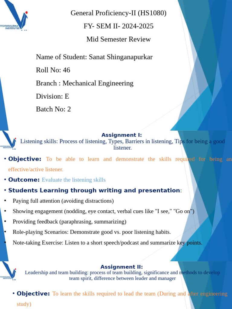 Mid Sem Review Presentation Template - GP-II | PDF