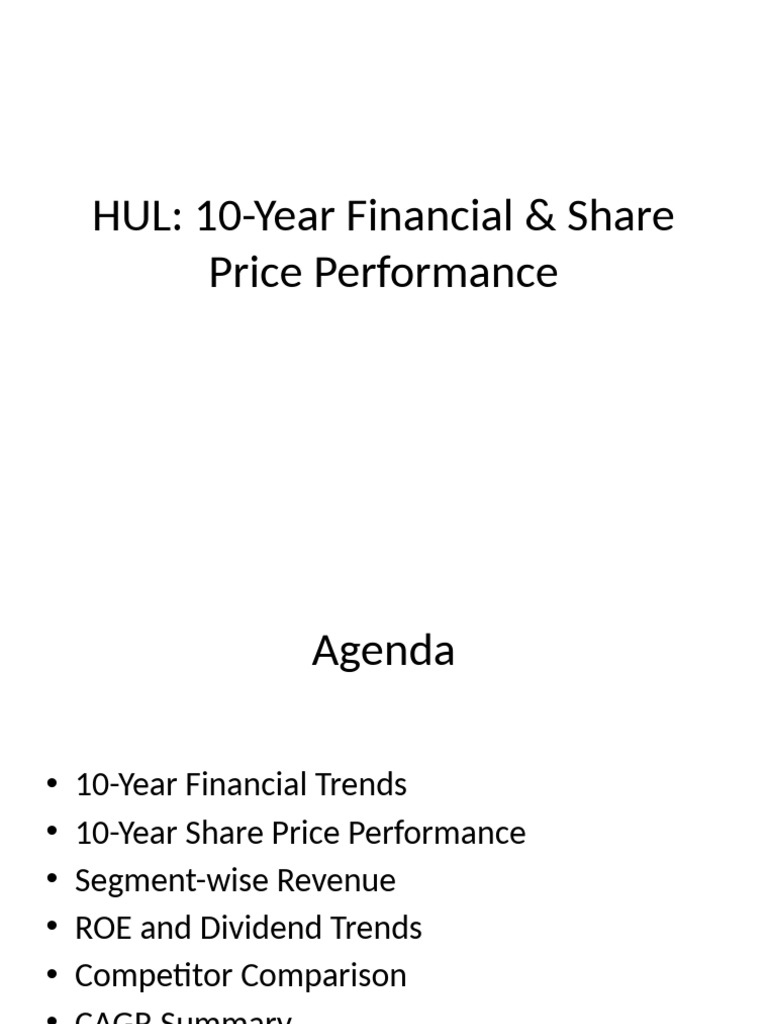 HUL: 10-Year Financial Insights & Trends | PDF