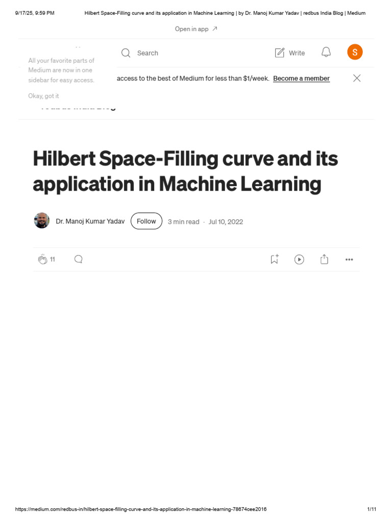 Hilbert Space-Filling Curve and Its Application in Machine Learning ...