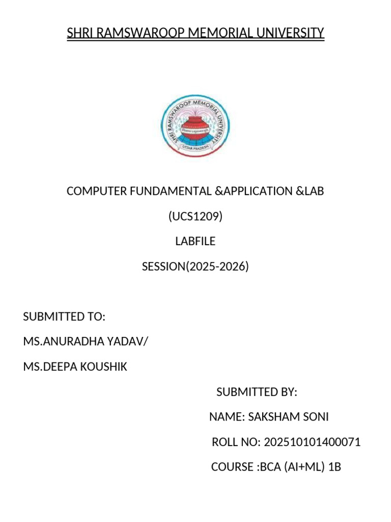 Saksham Lab File Computer | PDF