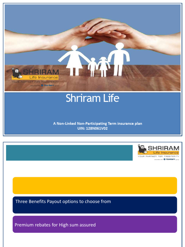 Shriram Life Family Protection Plan | PDF | Insurance | Life Insurance