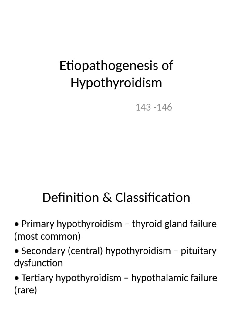 Hypothyroidism PPT | PDF