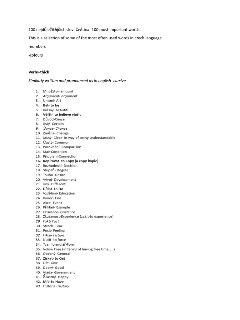 100 Numbers Colours | PDF
