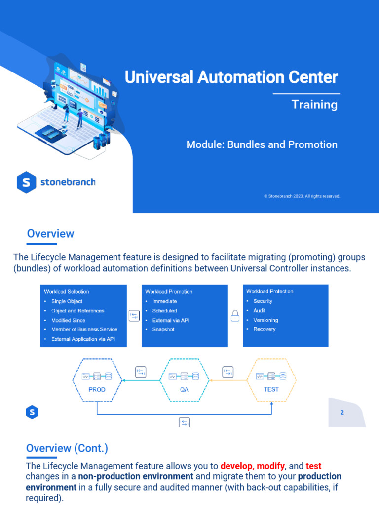 01 - Universal Automation Center v75 Training - Lifecycle Management ...