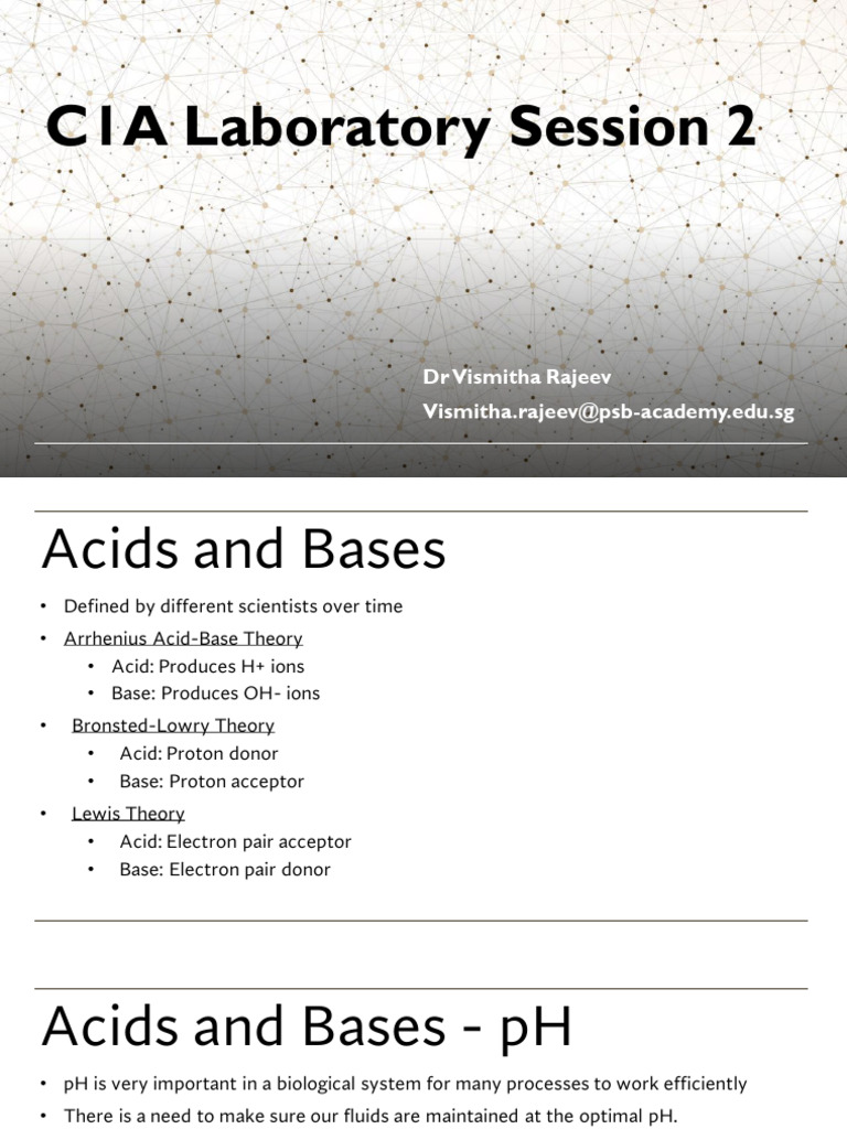 C1A Laboratory Session 2 | PDF | Acid | Buffer Solution