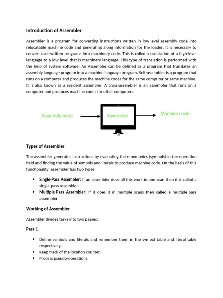 Less 7 Introduction of Assembler | PDF | Assembly Language | Debugging