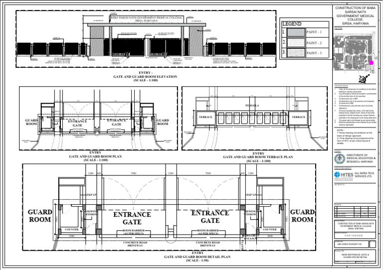 Entry Gate and Guard Room Plans | PDF