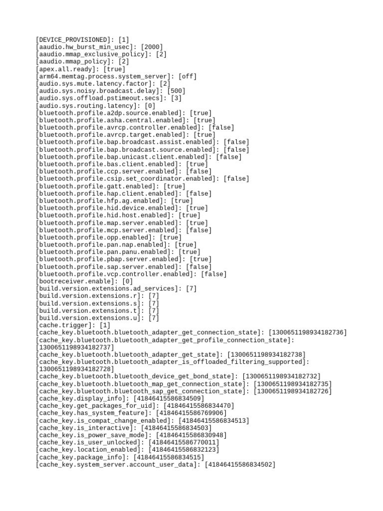System Configuration Parameters Overview | PDF | Android (Operating ...