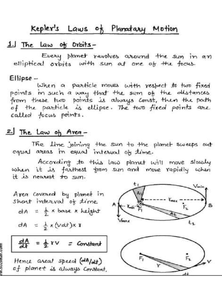 Kepler's Law | PDF