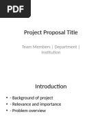 Project Proposal Example For Students | PDF