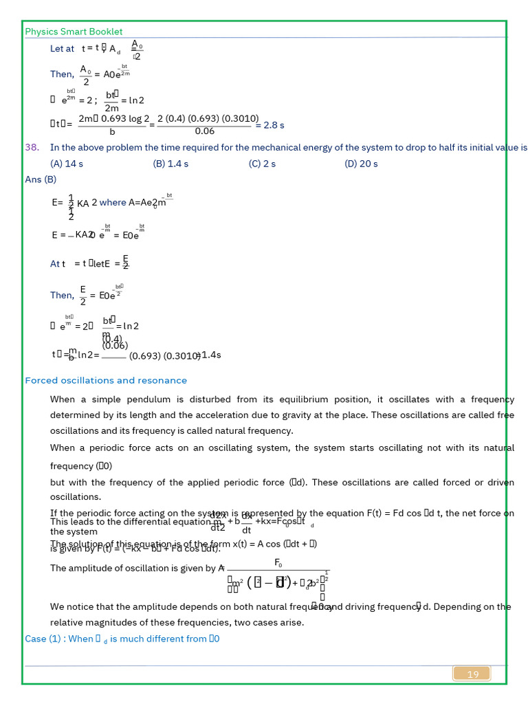 Understanding Forced Oscillations and Resonance | PDF | Oscillation ...