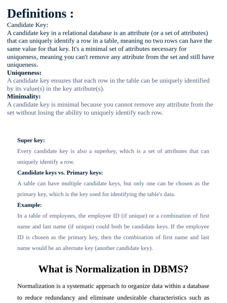 Normalization All Forms | PDF | Data Management Software | Information Technology