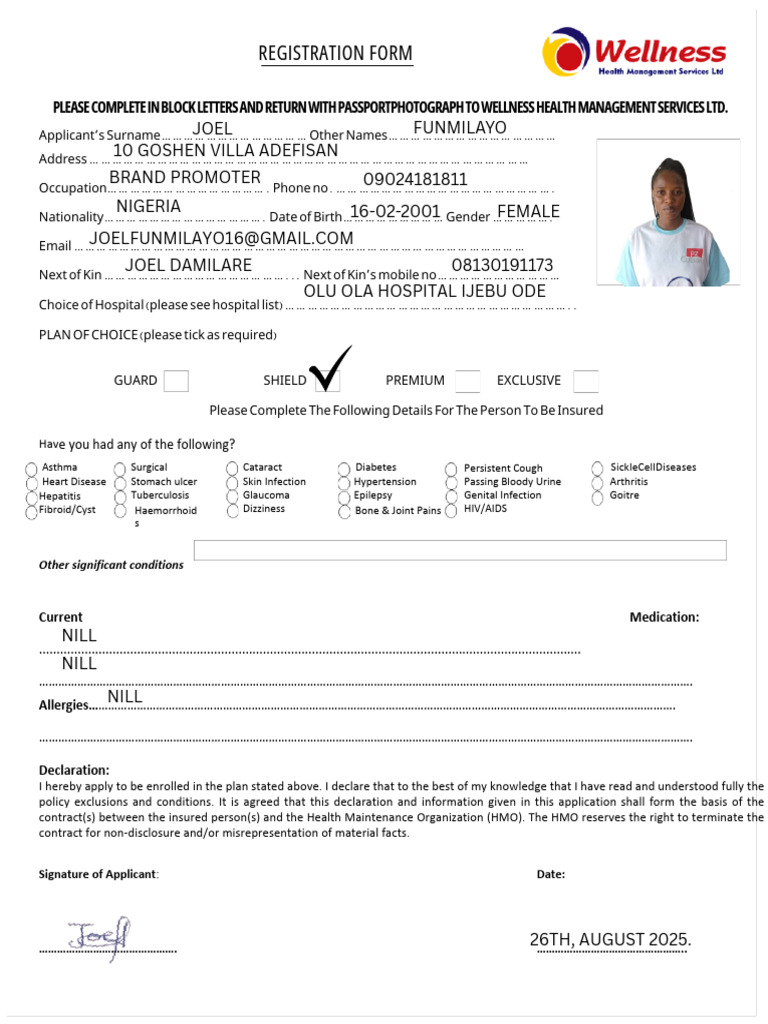 HMO Enrollment Registration Form | PDF | Medical Specialties | Diseases ...