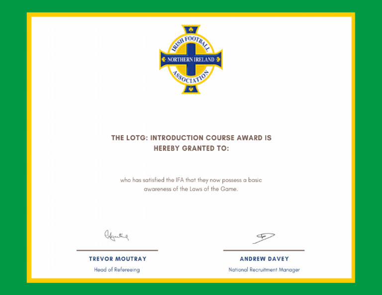Max Dos Santos LOTG Introductory Course Introduction Certificate IFA ...