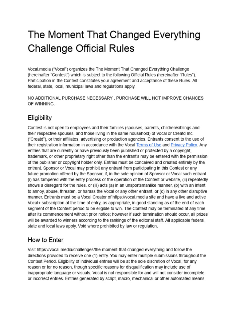 Vocal Writing Contest Rules | PDF | Arbitration | Class Action