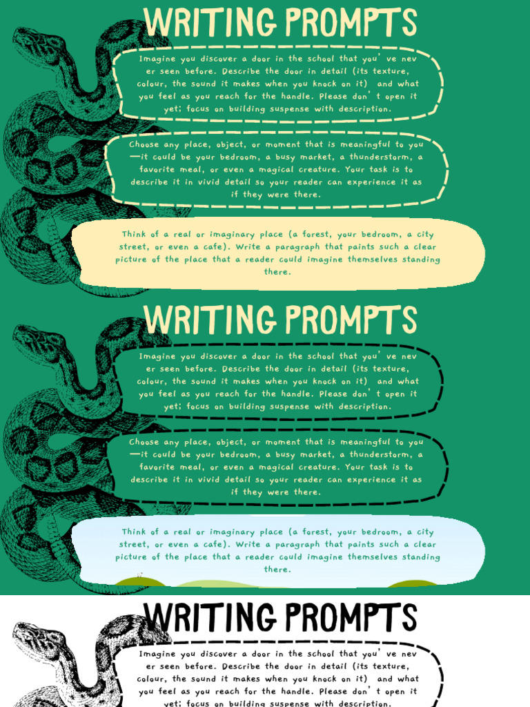 Writing Prompt (Descriptive) | PDF