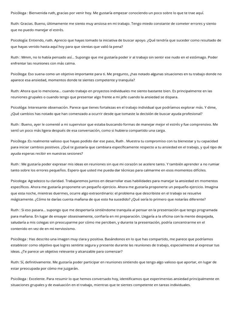 DIALOGO | PDF | Ansiedad | Conceptos psicologicos