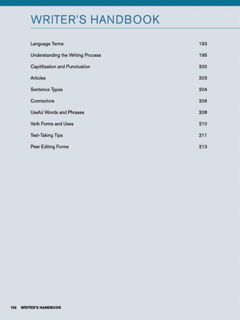 Great Writing 2-Writer's Handbook | PDF