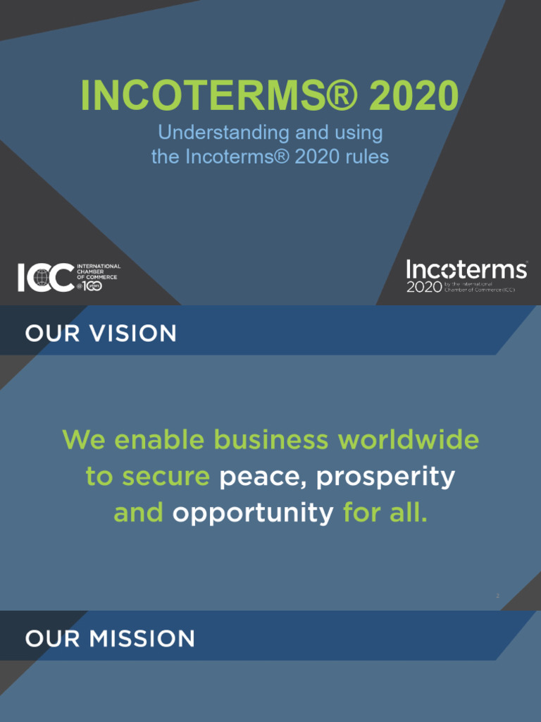 Incoterms 2020 General | PDF | Logistics | Business
