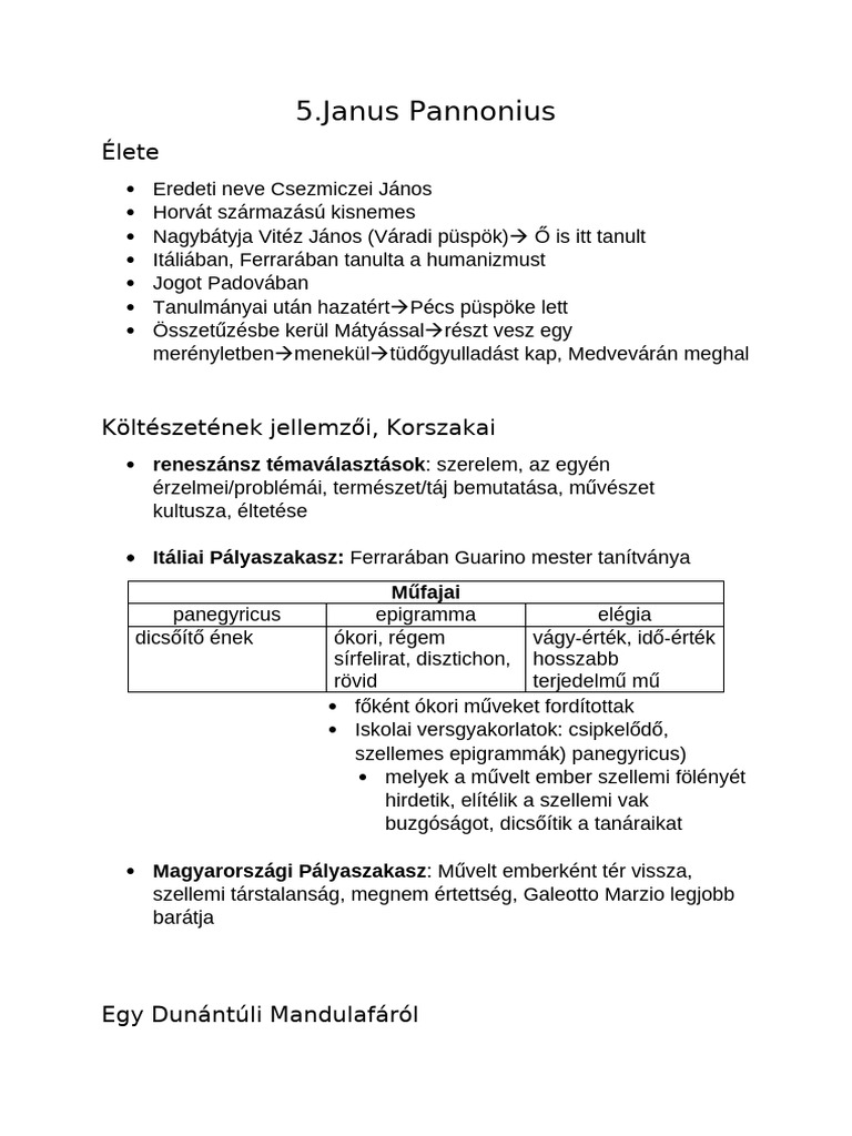 Janus Pannonius | PDF