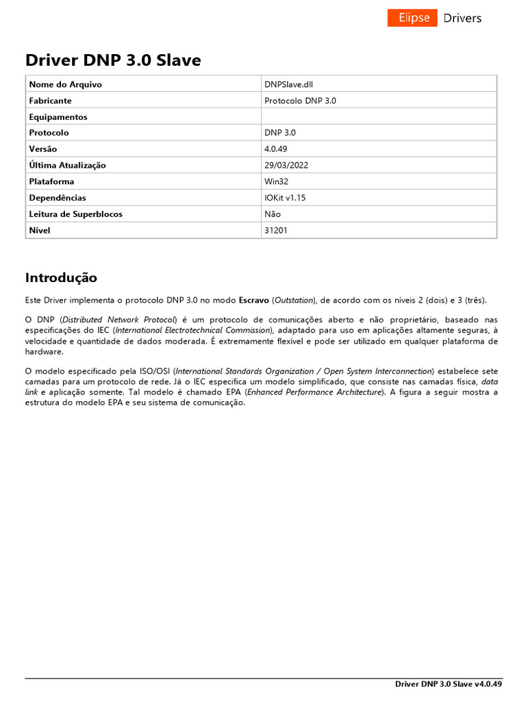 Driver DNP 3.0 Slave v4.0.49 para Win32 | PDF | Informação | Suíte de ...