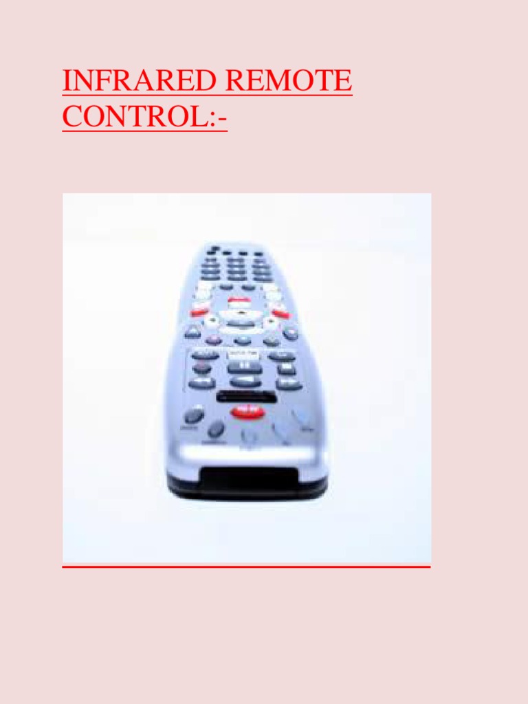 Ir Remote Control Devices Ece Eie Final Year Project | PDF ...