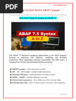 SAP ABAP 7.4 Syntax | PDF | String (Computer Science) | Software Development