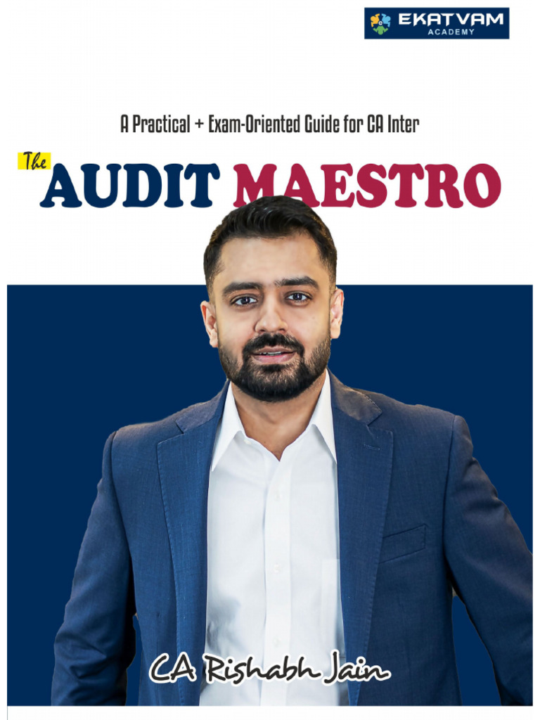 CA Inter Audit Maestro New Book Chapter 8 PDF BY CA Rishabh Jain | PDF | Auditor's Report | Audit