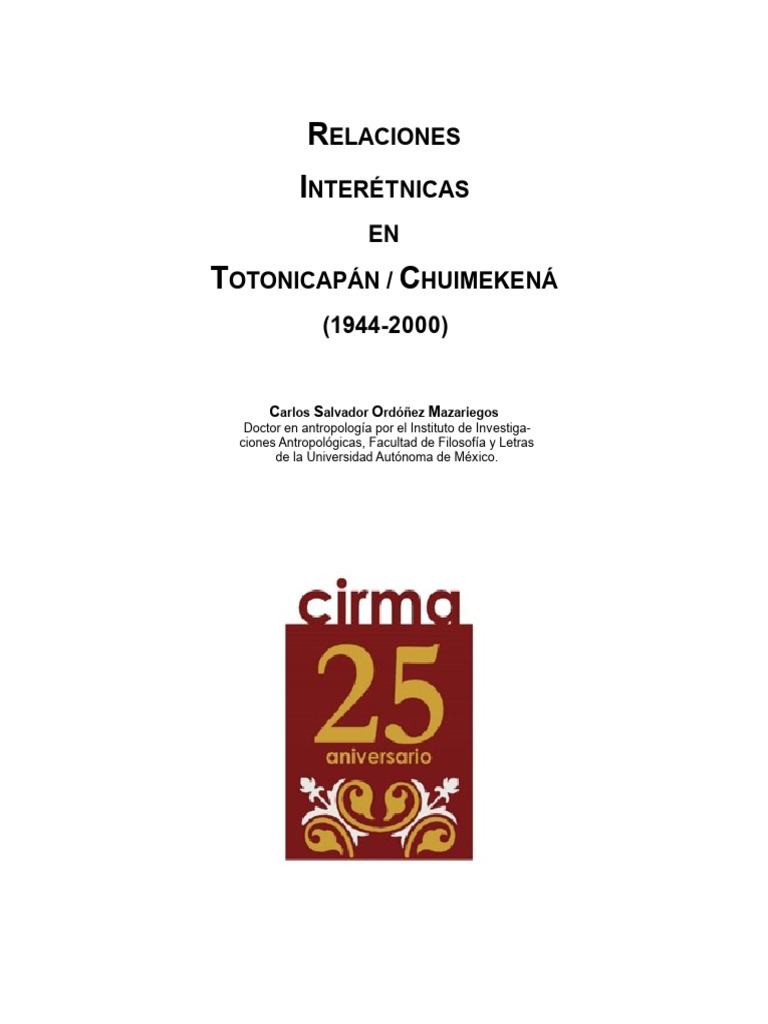 totonicapan Relaciones Inter Etnicas | PDF | Guatemala | Los bosques