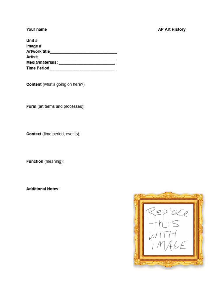 1 AP Art History Notes Template | PDF