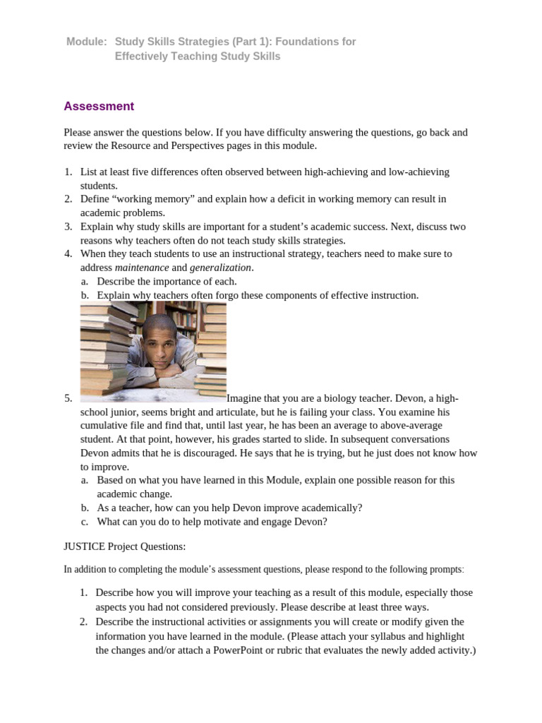 Study Skills Strategies (Part 1) Foundations For Effectively Teaching ...