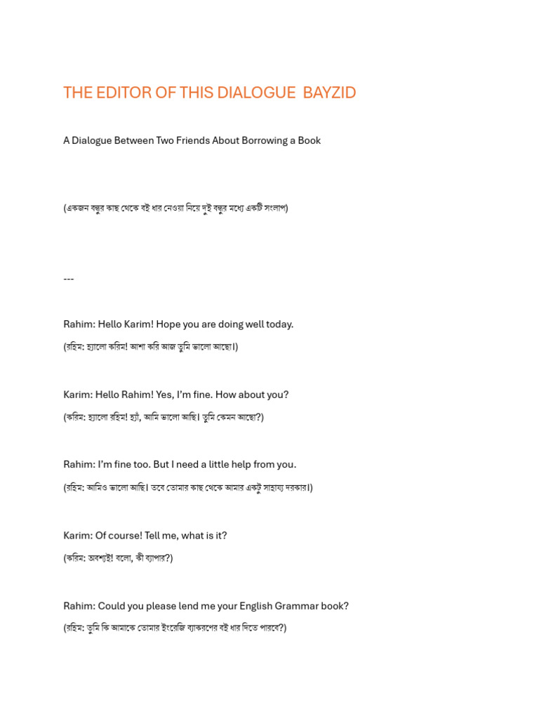 Dialogue Bayzid | PDF