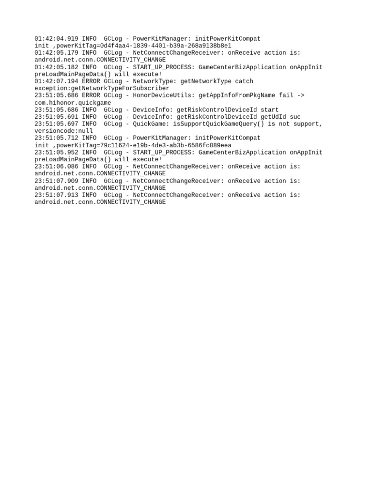 GameCenter App Initialization Logs | PDF