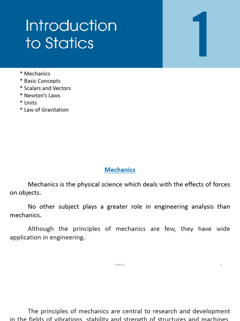 Statics 01 | PDF | Euclidean Vector | Force