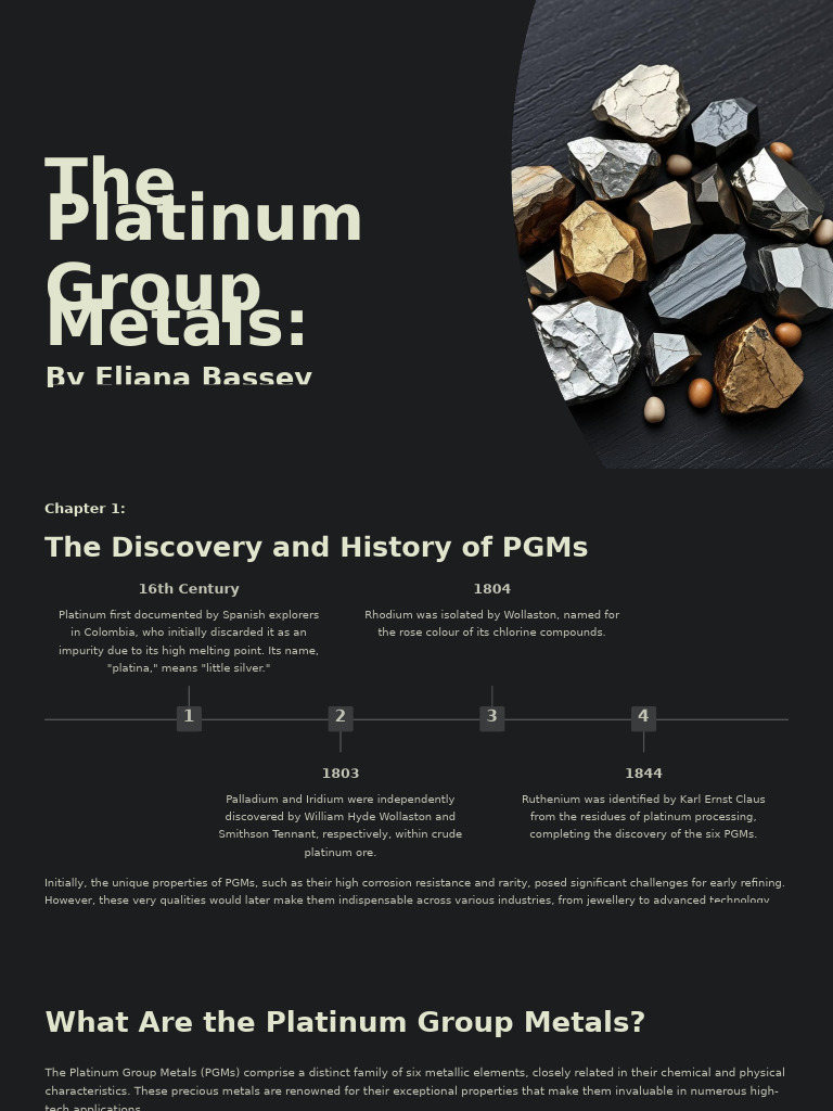 Platinum Group Metals: History & Impact | PDF | Platinum | Palladium