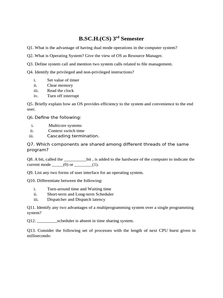 OS Assignment1 2024 | PDF