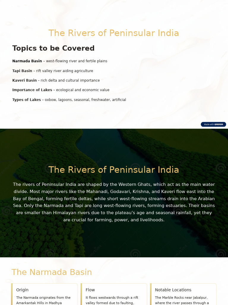 The Rivers of Peninsular India | PDF | Physiographic Divisions ...