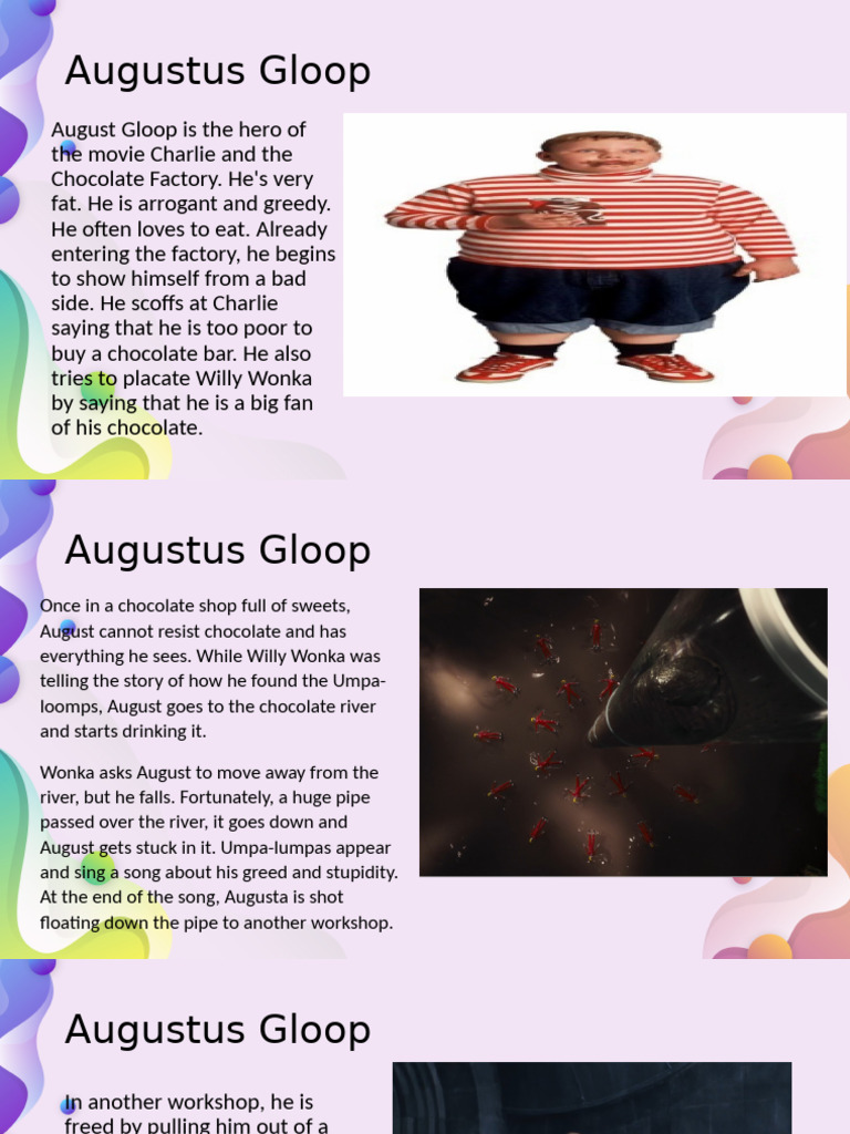 Augustus Gloop: Greed and Consequences | PDF