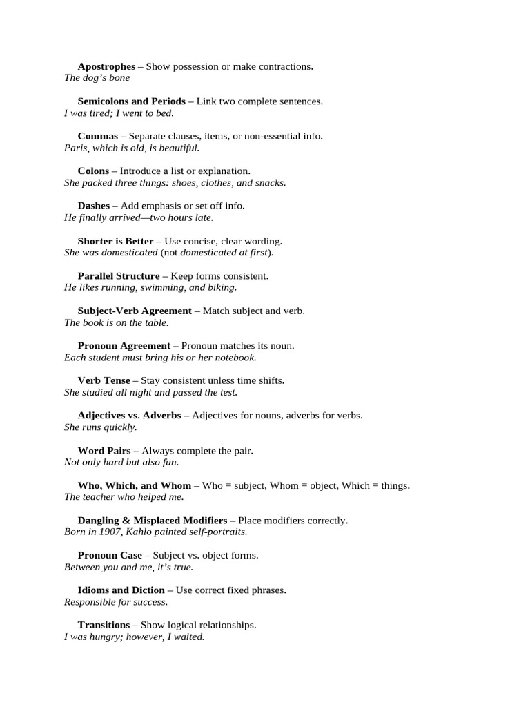 Essential English SAT Writing Tips | PDF
