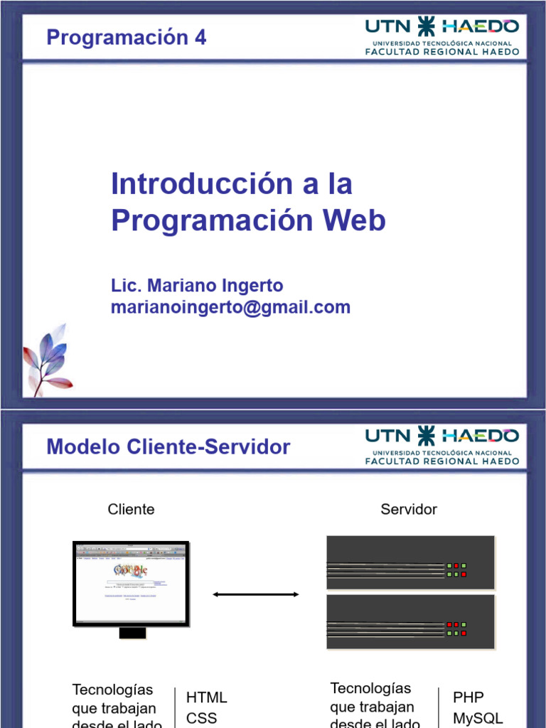 02 - Introducción A La Programación Web | PDF | HTML | Red mundial