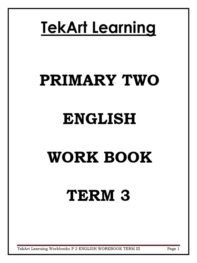 p2 Term 3 English Workbook | PDF | Grammatical Gender | English Language
