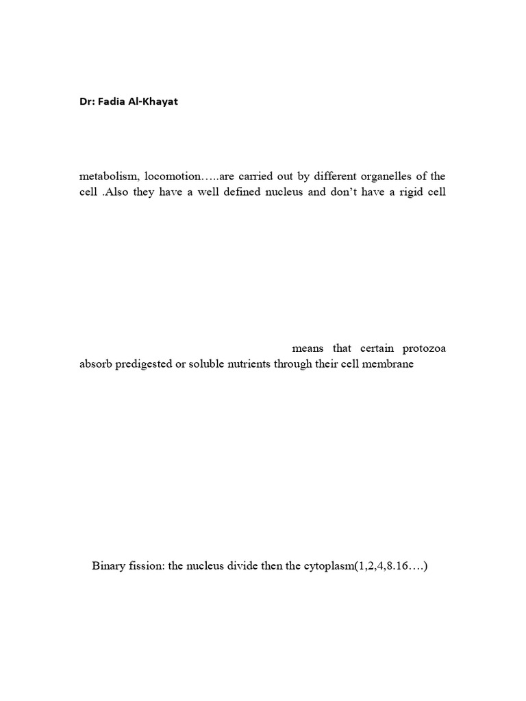 Overview of Protozoa in Medical Biology | PDF | Protozoa | Biology