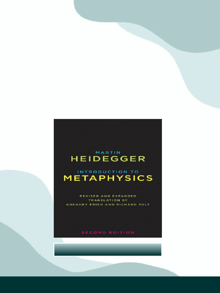 (Ebook) Introduction to metaphysics by Martin Heidegger; Richard Polt ...