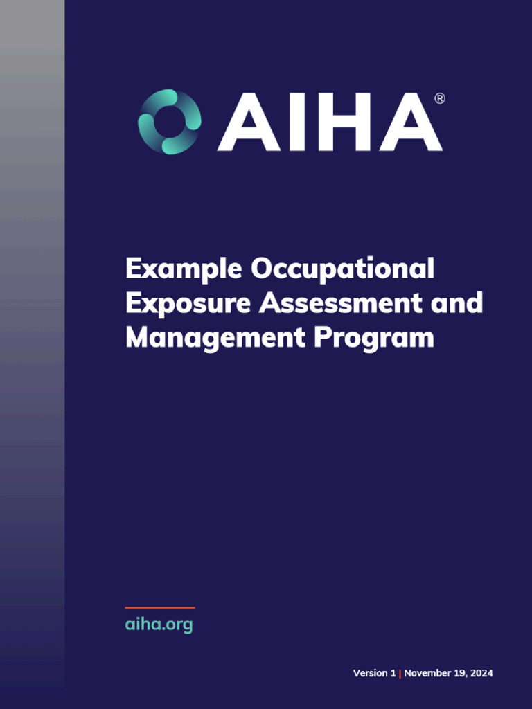 AIHA Example Occupational Exposure Assessment Management Program | PDF