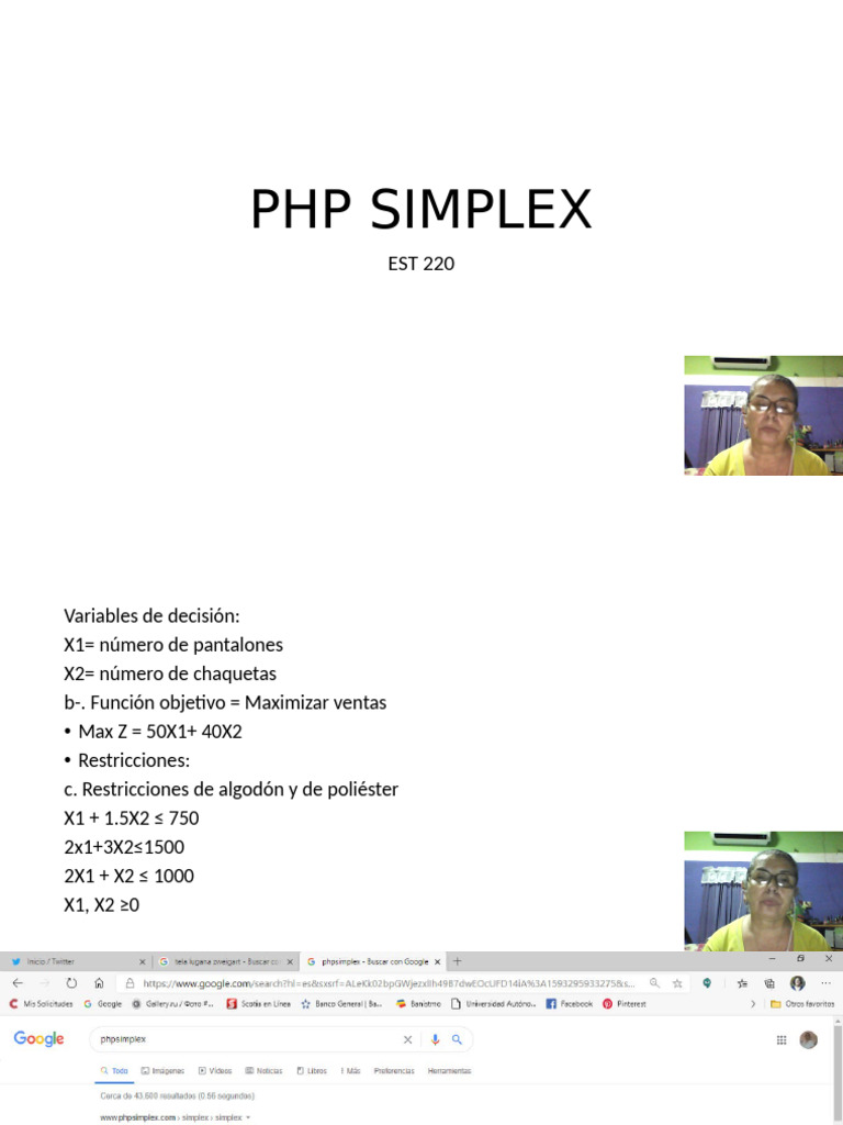 PHP Simplex | PDF