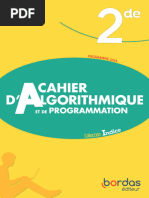 Cahier D'algorithmique Et Programmation 2de | PDF