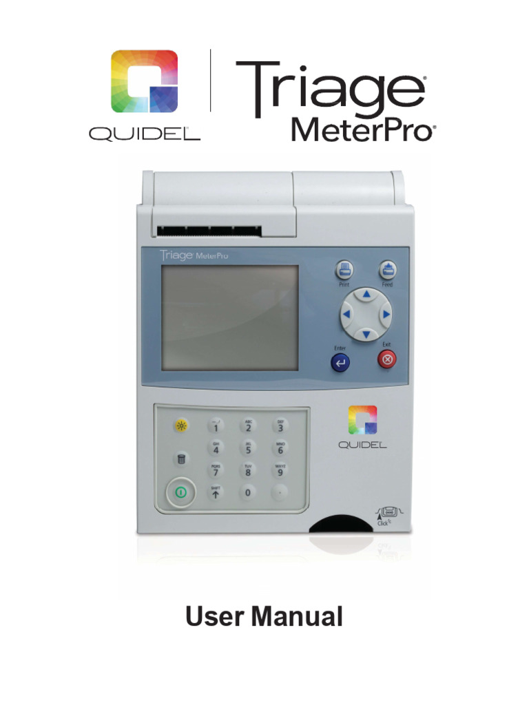 Quidel Triage MeterPro User Manual | PDF | Power Supply | Printer ...