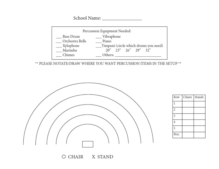 Concert Band Setup and Seating Chart | PDF